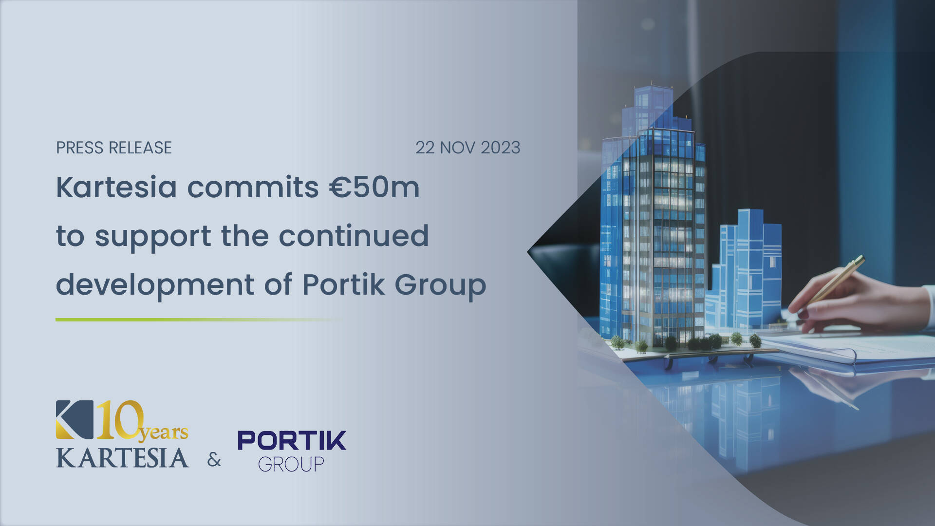 Kartesia commits €50m to support the continued development of Portik ...